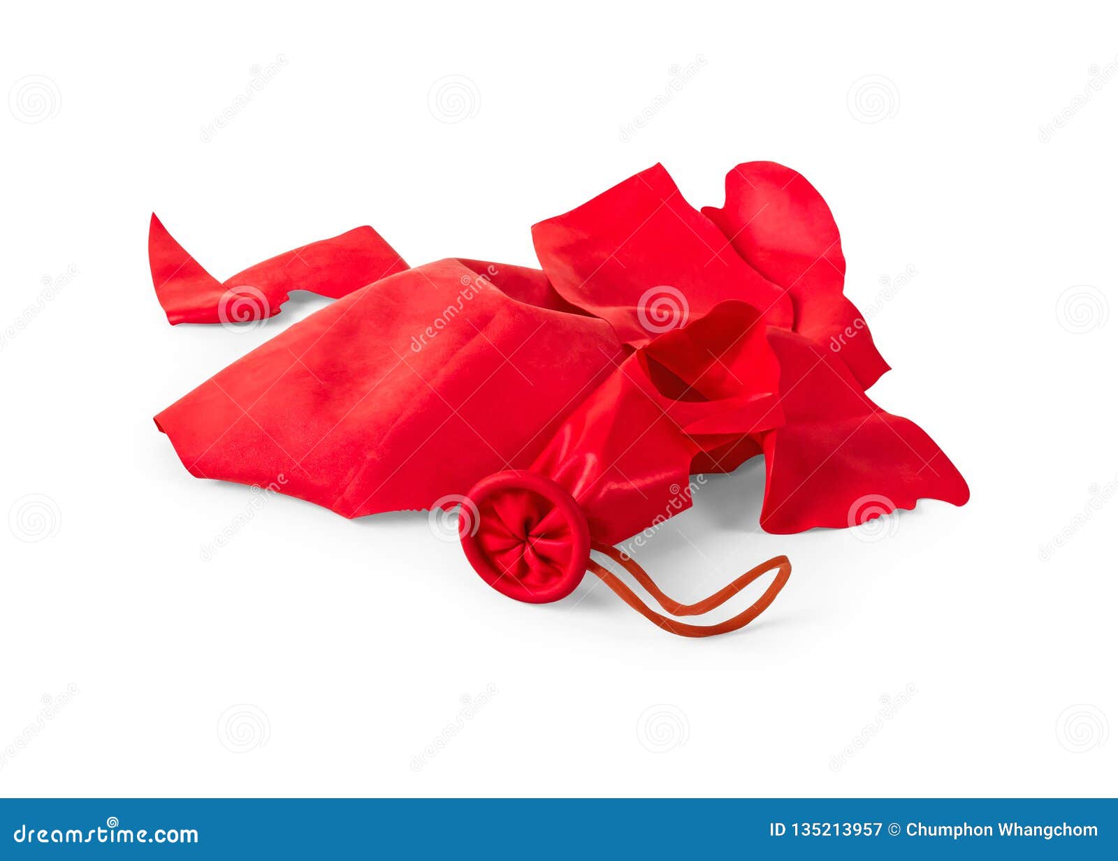 Popped Balloon On Color Background Stock Photography | CartoonDealer ...