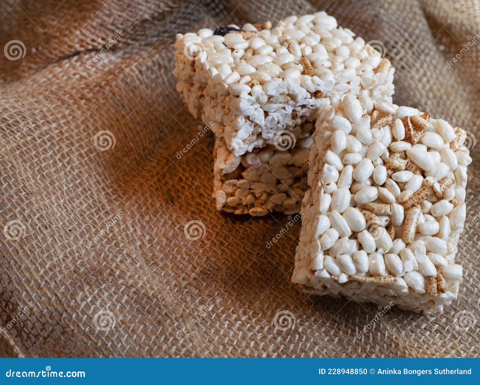 Popped Rice with Raisins and Nuts Stock Photo - Image of rice, healthy ...