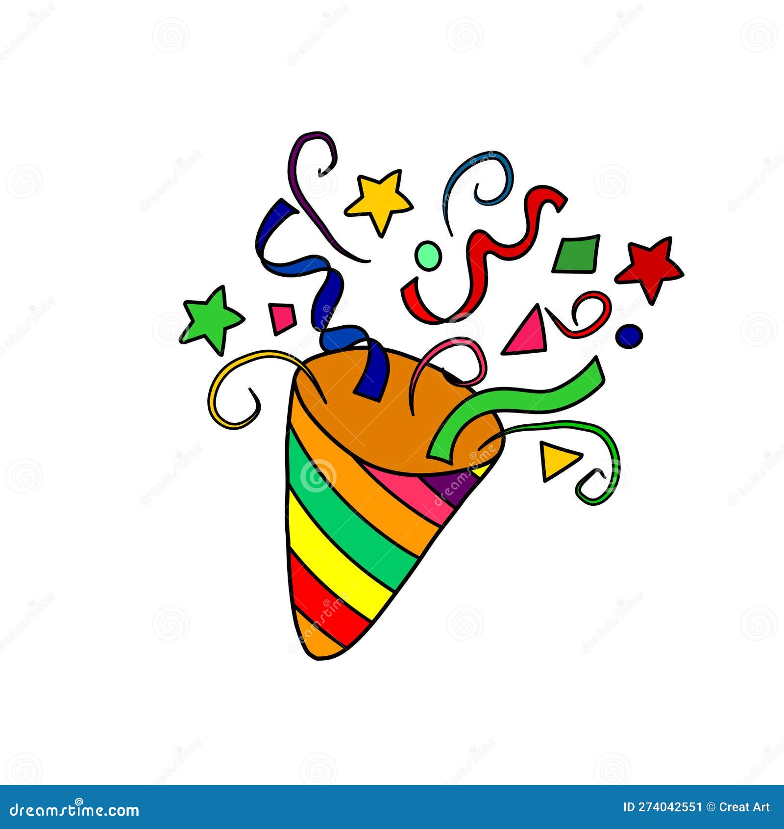 Popper Exploding Birthday Party Vector Cliaprt Stock Vector ...