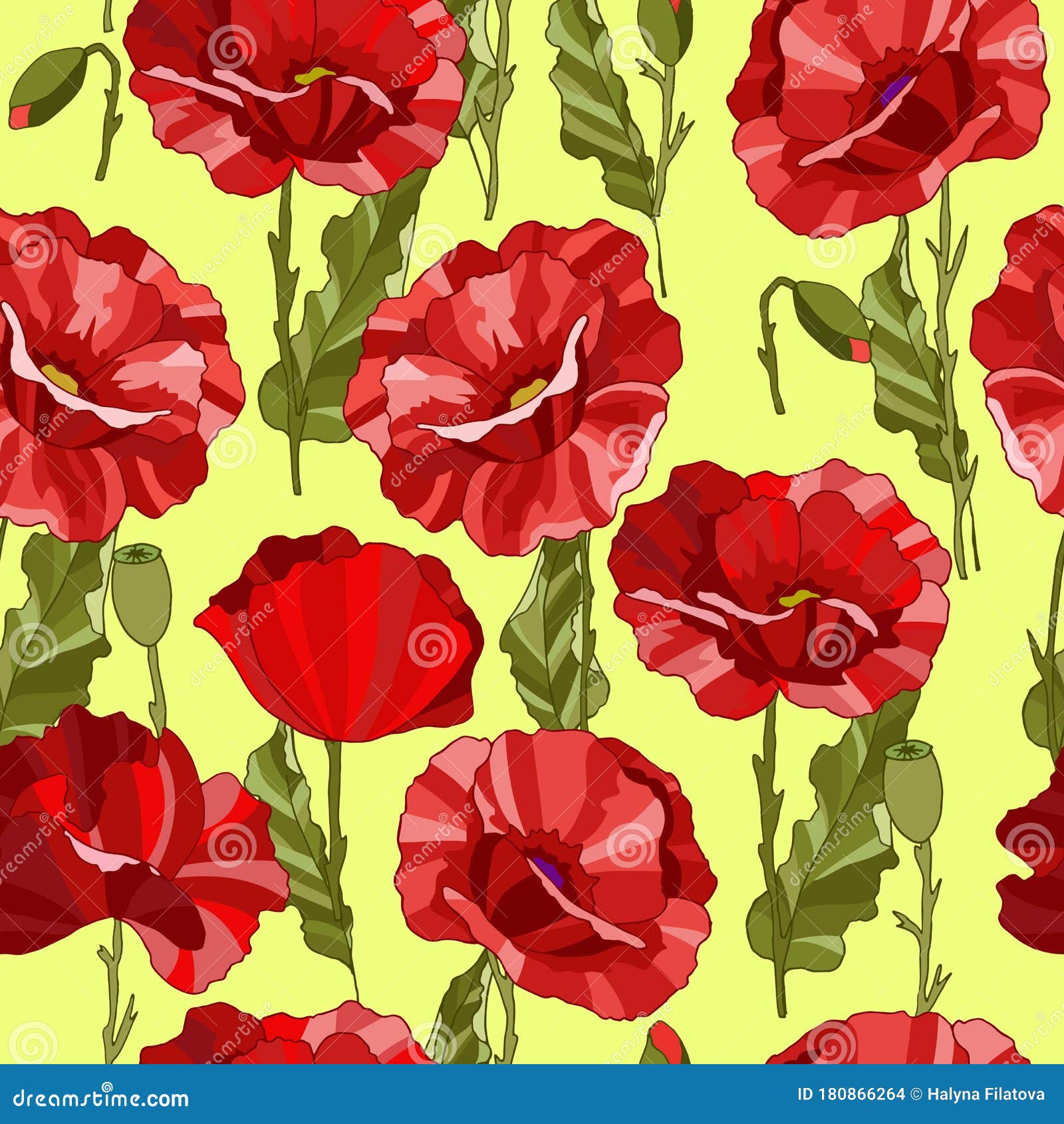 420 Poppies, Wallpaper And Fabric Ornament, Wrapping Paper, Background ...