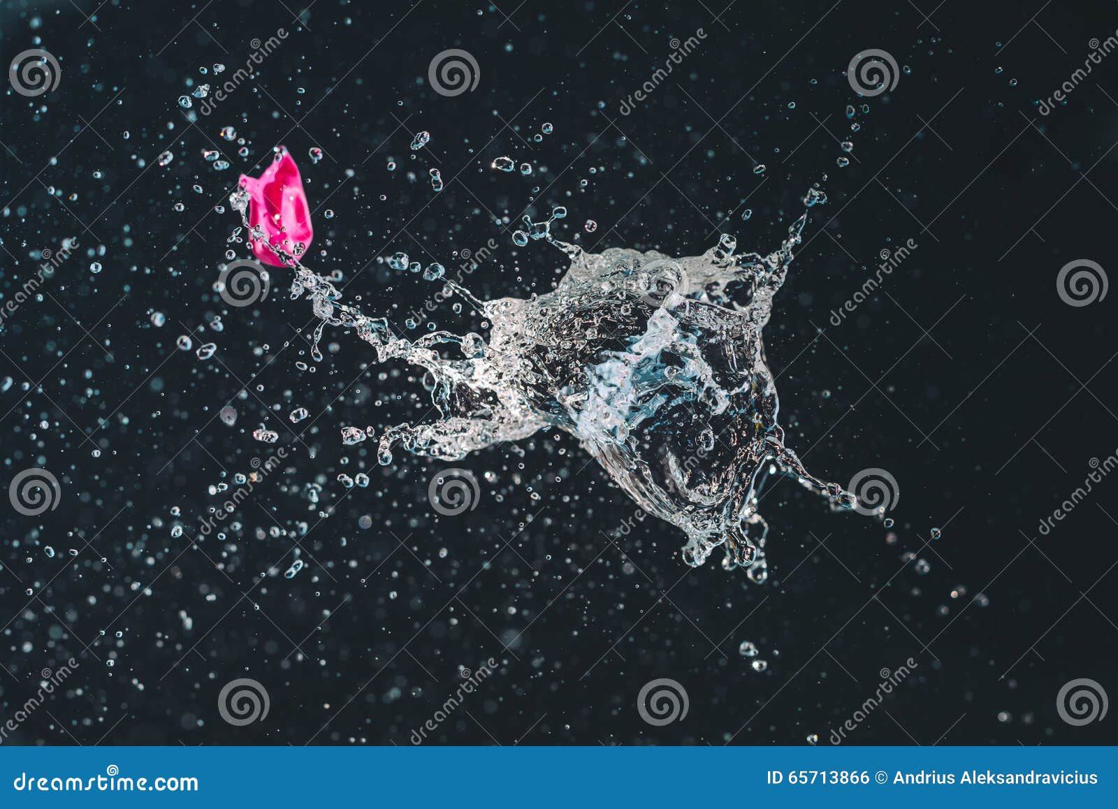 Popping water balloon stock photo. Image of liquid, flow - 65713866