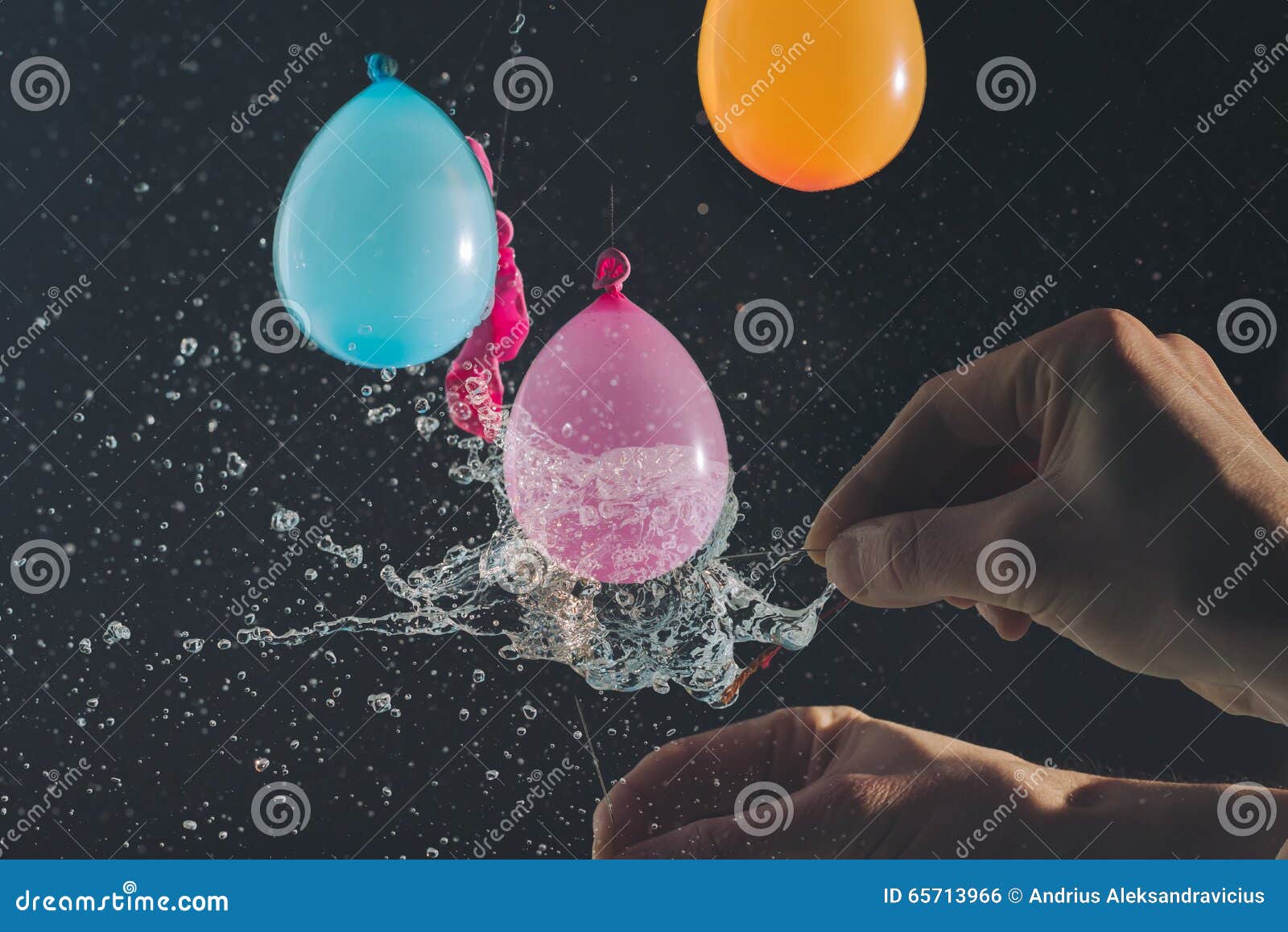 Popping water balloon stock photo. Image of liquid, bubble - 65713966