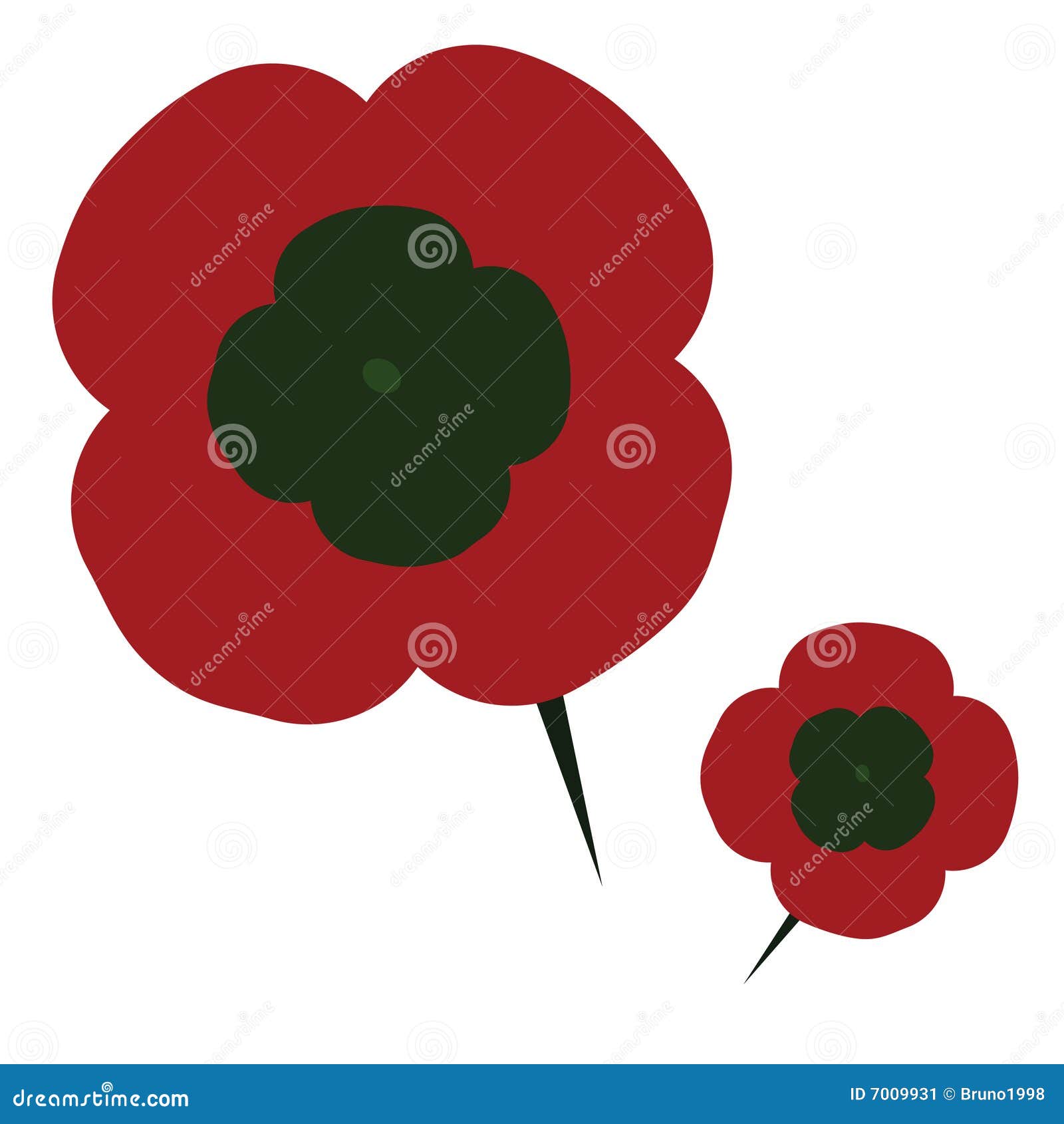 Poppy Cartoon Vector | CartoonDealer.com #7009931