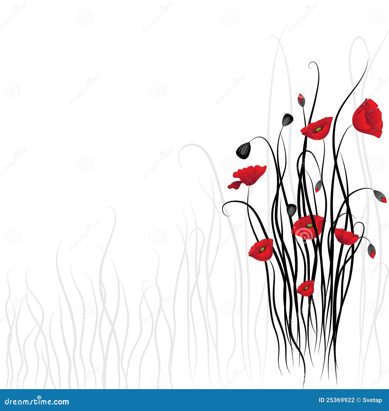 Poppy Background Cartoon Vector | CartoonDealer.com #31953589