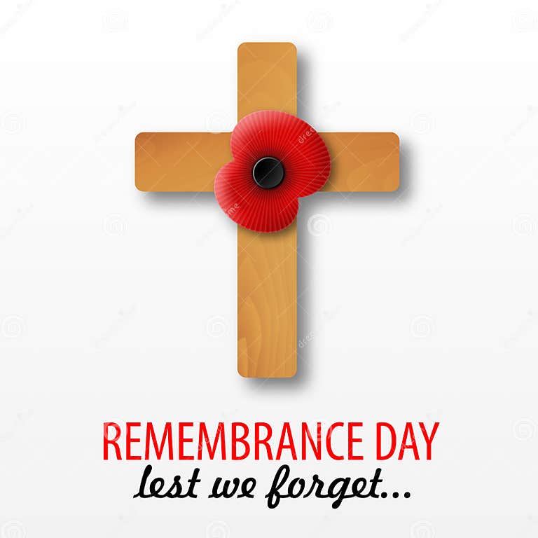 Poppy Cross, Remembrance Day - Lest we Forget Stock Vector ... Poppy Cross, Remembrance Day - Lest we Forget Stock Vector ...
