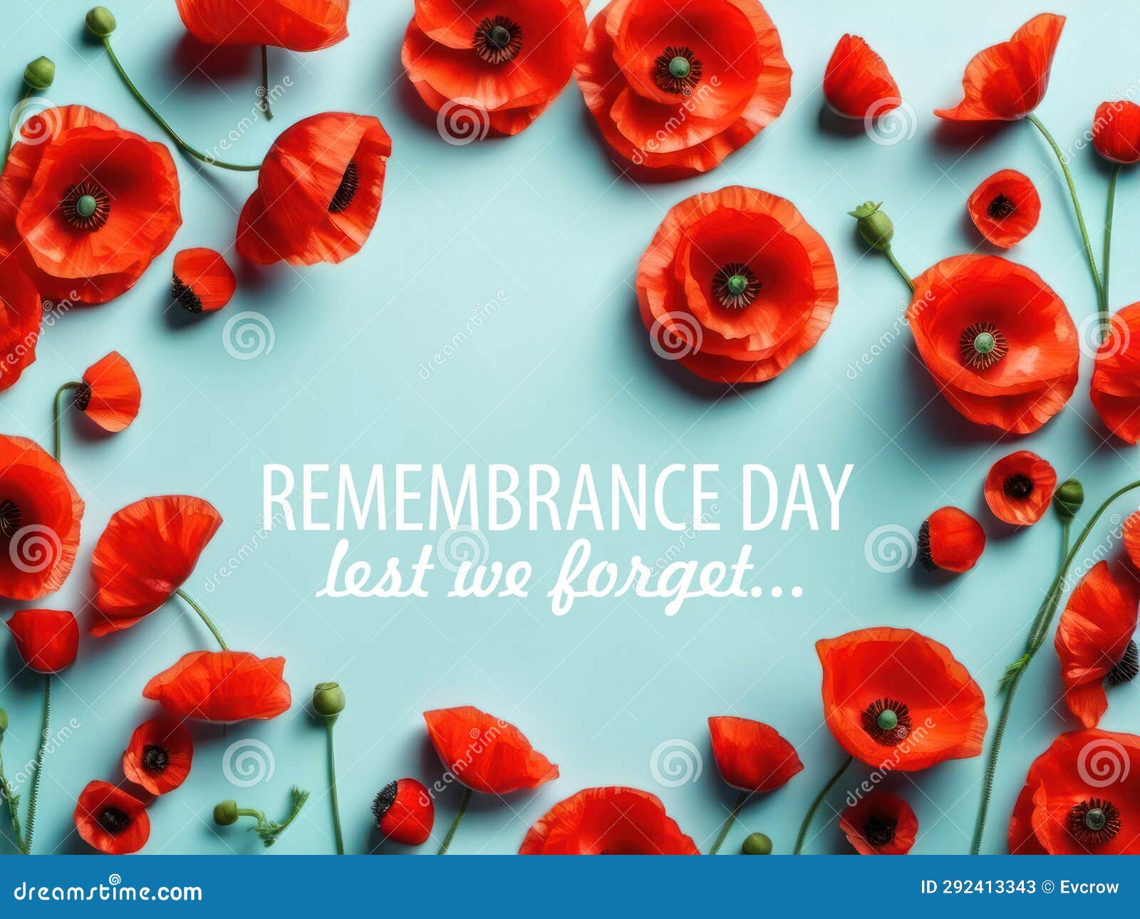 Poppy Day Concept. Remembrance Day - Lest we Forget Stock Image - Image ...