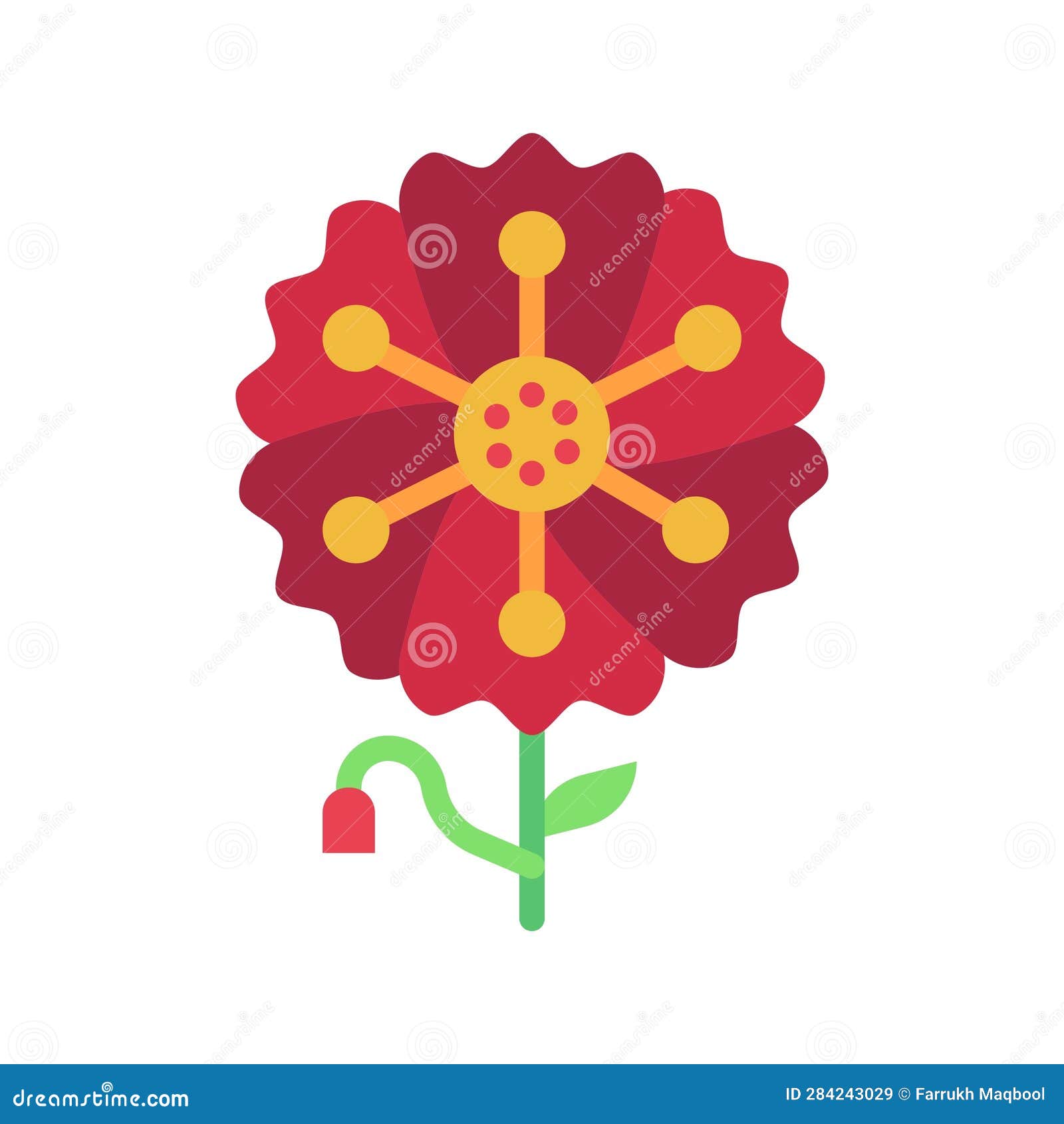 Poppy Icon Image. stock vector. Illustration of design - 284243029