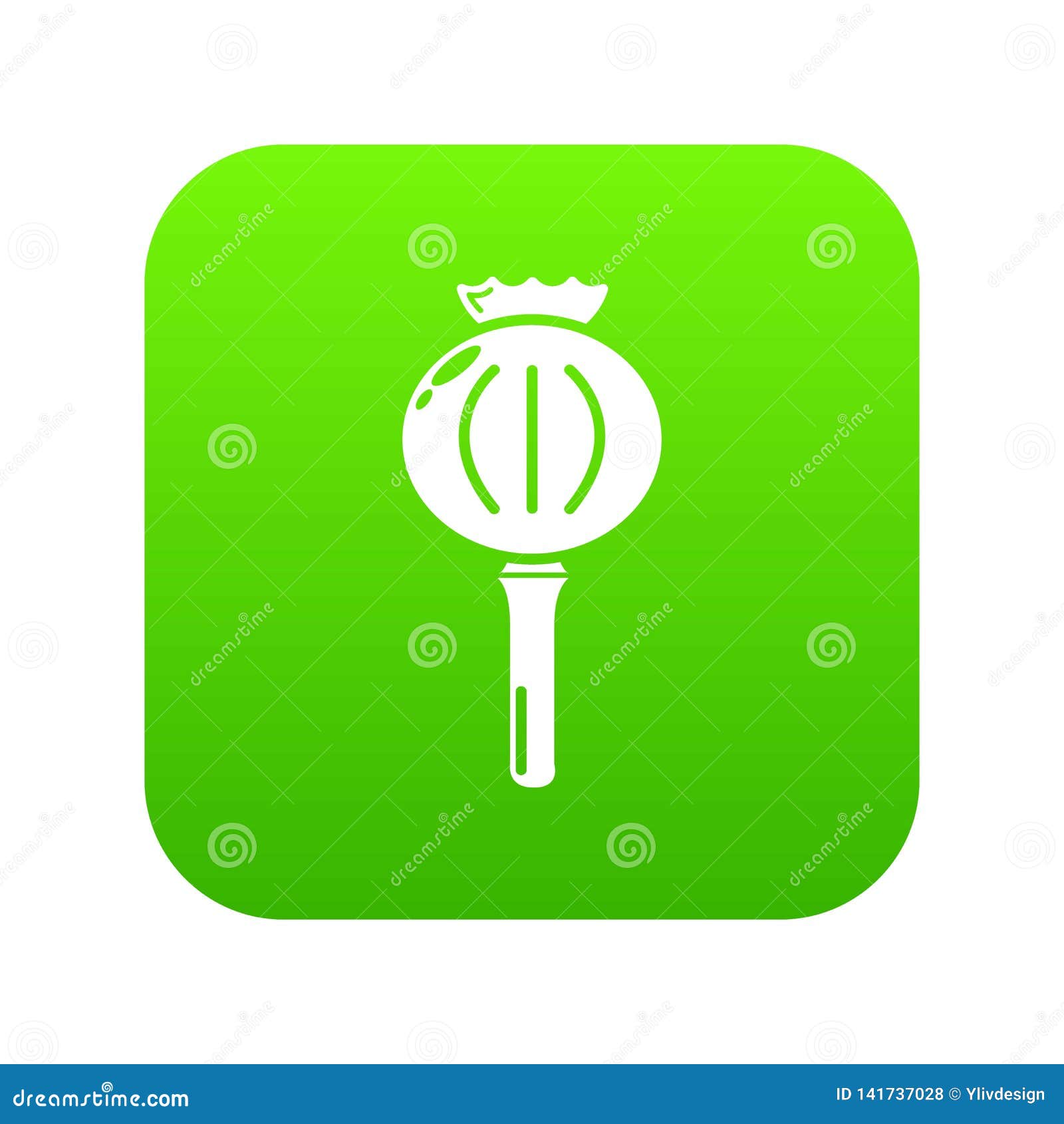 Poppy icon, simple style stock vector. Illustration of vector - 141737028