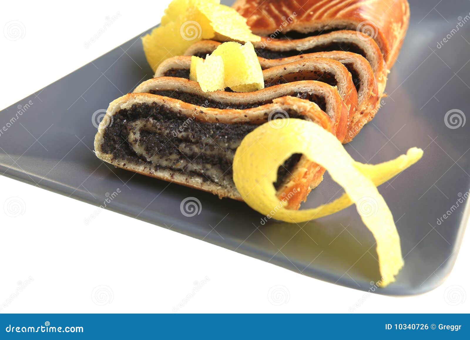 Poppy pie served stock photo. Image of food, isolated - 10340726