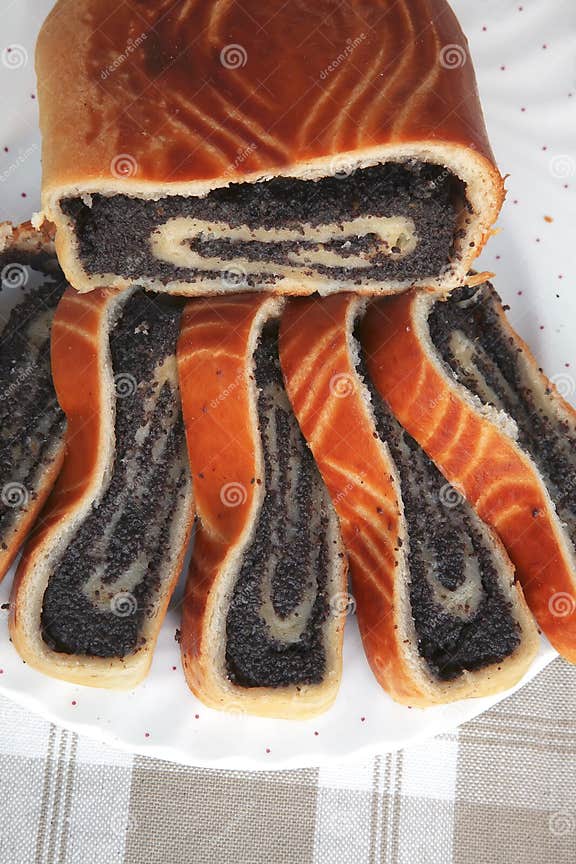 Poppy pie served stock photo. Image of homemade, sauce - 10340750