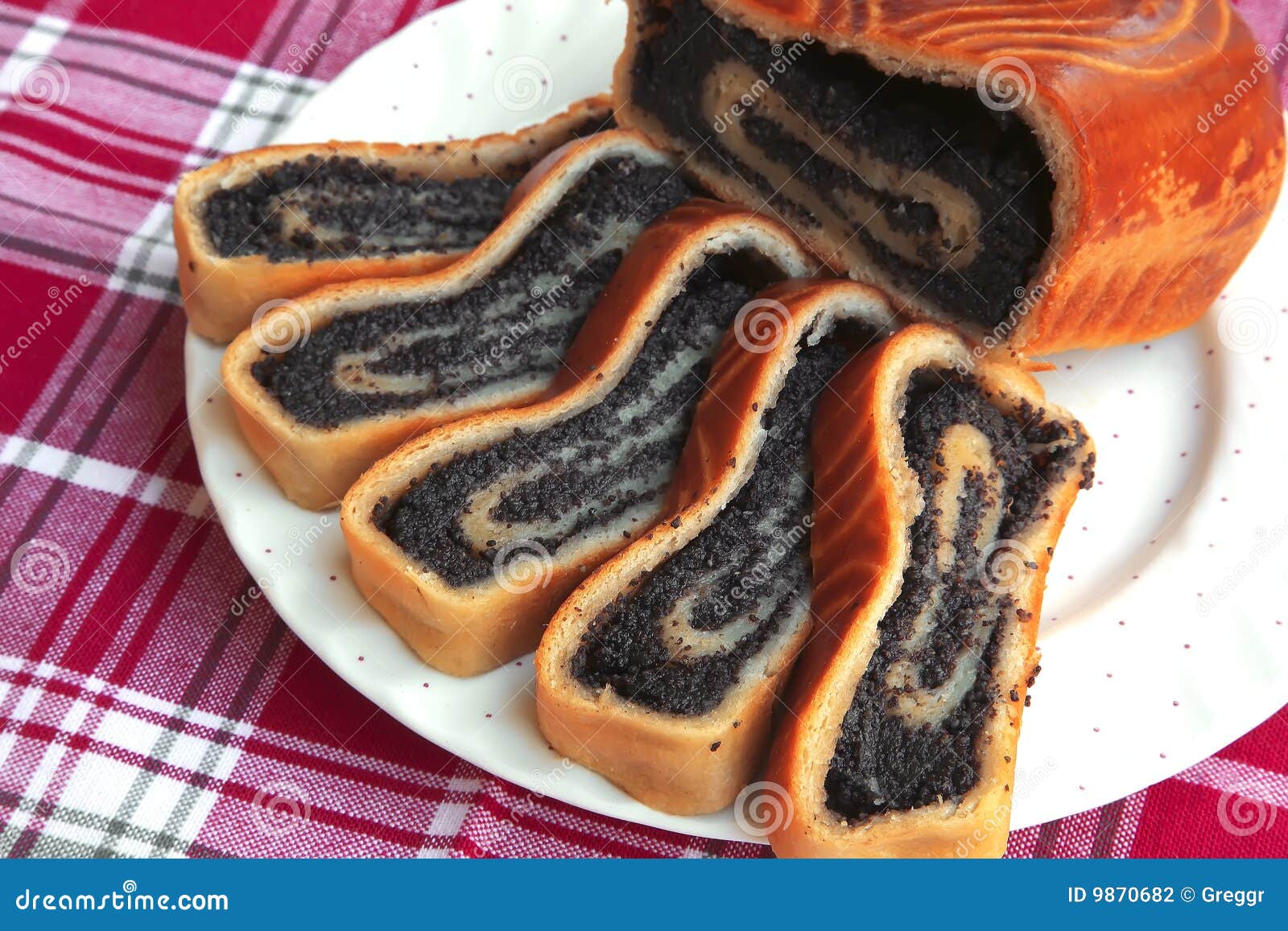 Poppy pie served stock photo. Image of mint, biscuit, cooked - 9870682