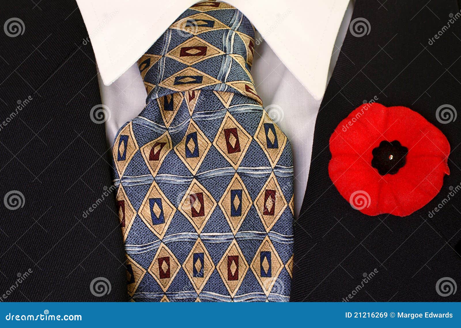 Poppy pin on lapel stock image. Image of remembrance - 21216269