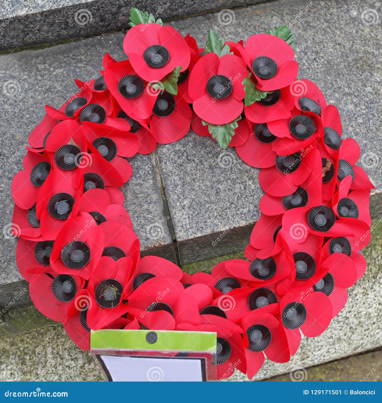 Poppy Remembrance Wreath stock image. Image of soldier - 129171501