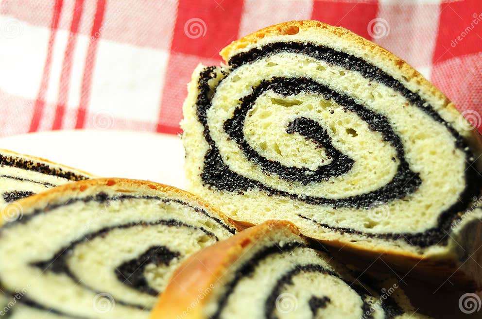 Poppy roll stock photo. Image of crust, hungarian, slice - 13164894