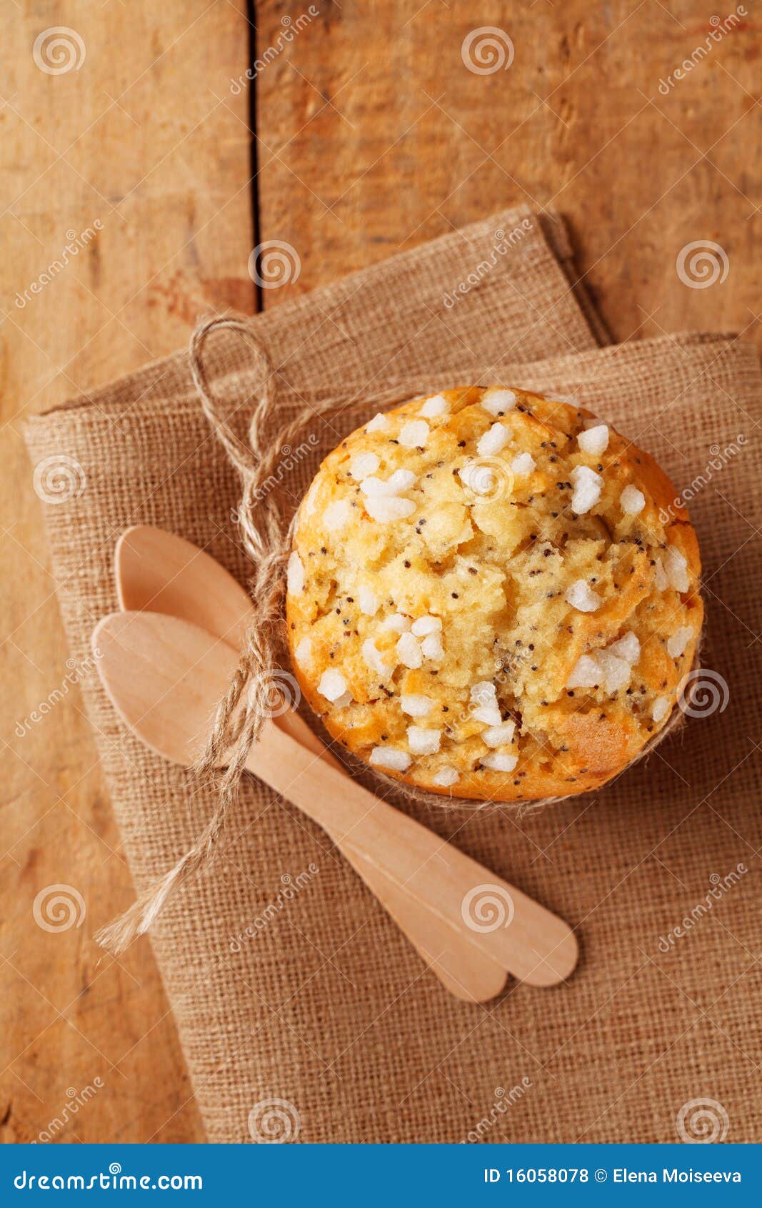 Poppy Seed Muffin in Rustic Style Stock Photo - Image of muffin ...