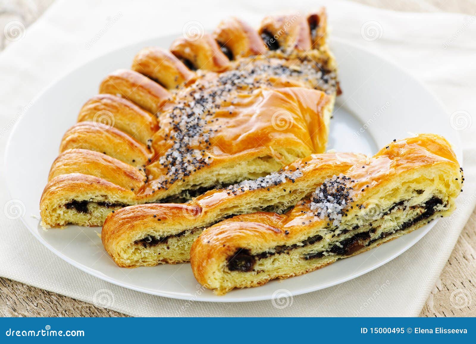 Poppy seed strudel stock image. Image of desserts, pastry - 15000495