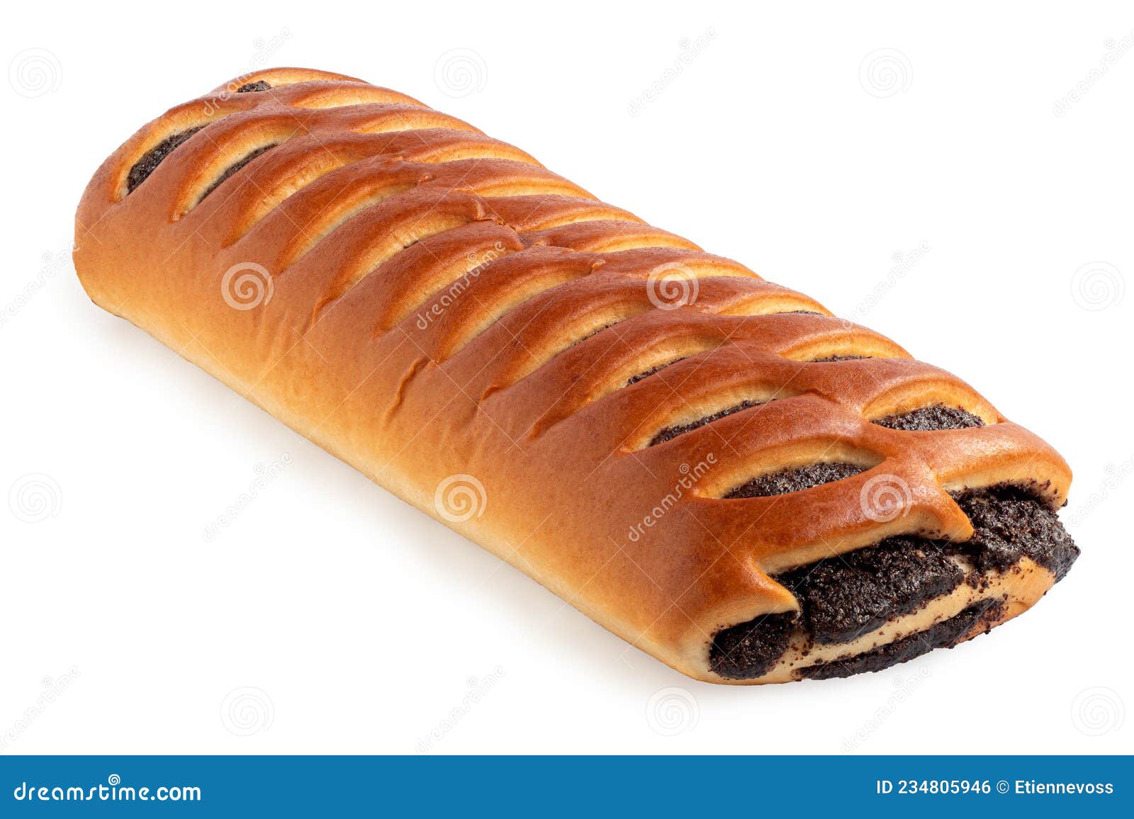 Poppy seed strudel stock photo. Image of strudel, white - 234805946