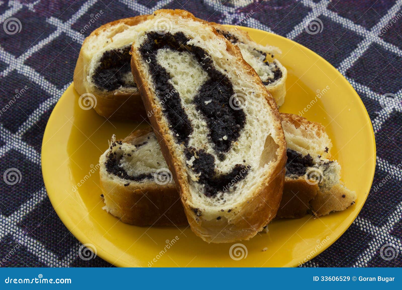 Poppy strudel stock image. Image of white, sweet, yellow - 33606529