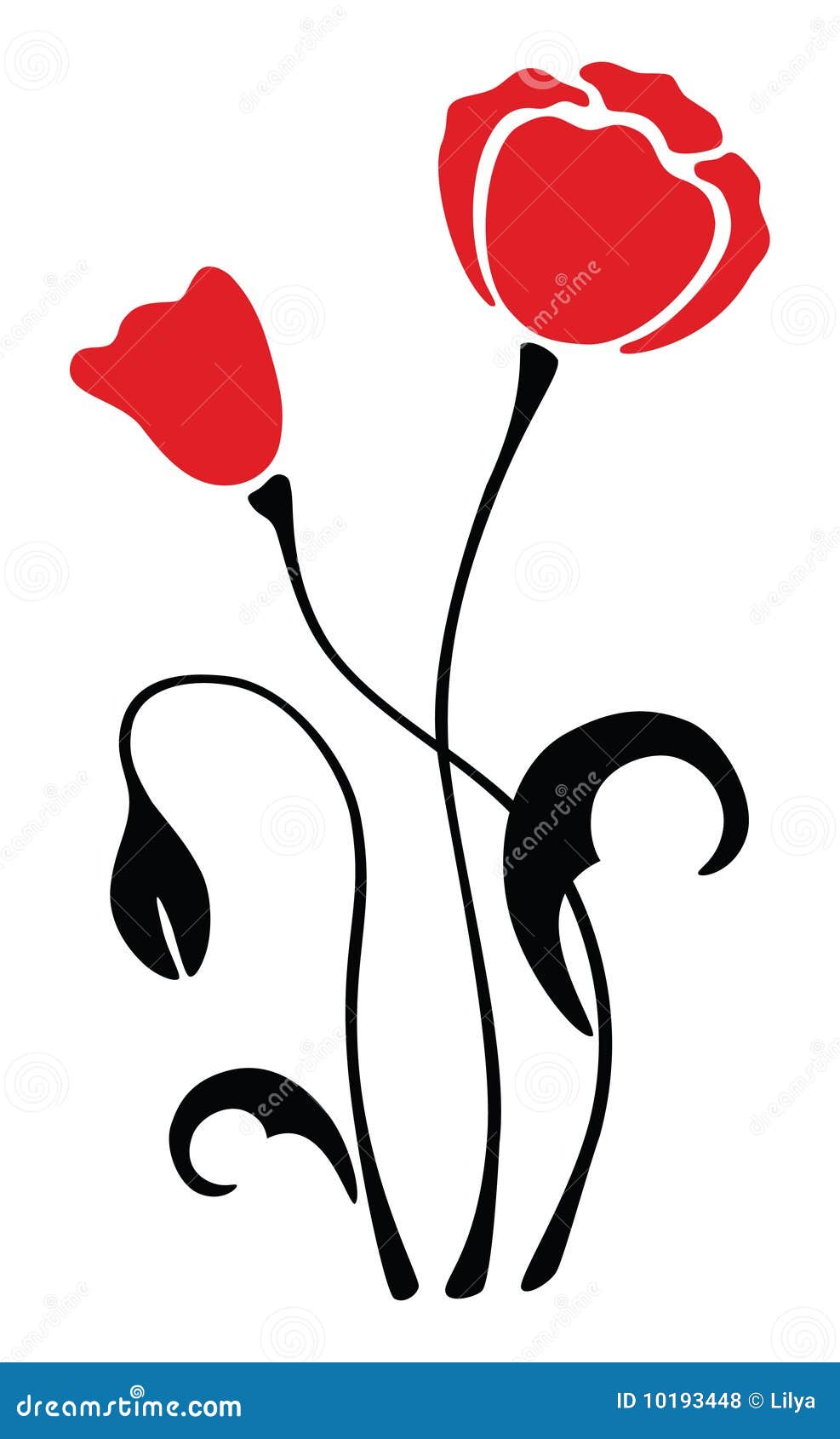 Poppy vector flower stock vector. Illustration of vector - 10193448