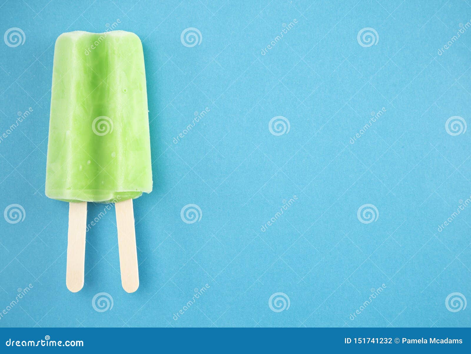 Popsicle on a Blue Background Stock Photo - Image of dessert, lolly ...