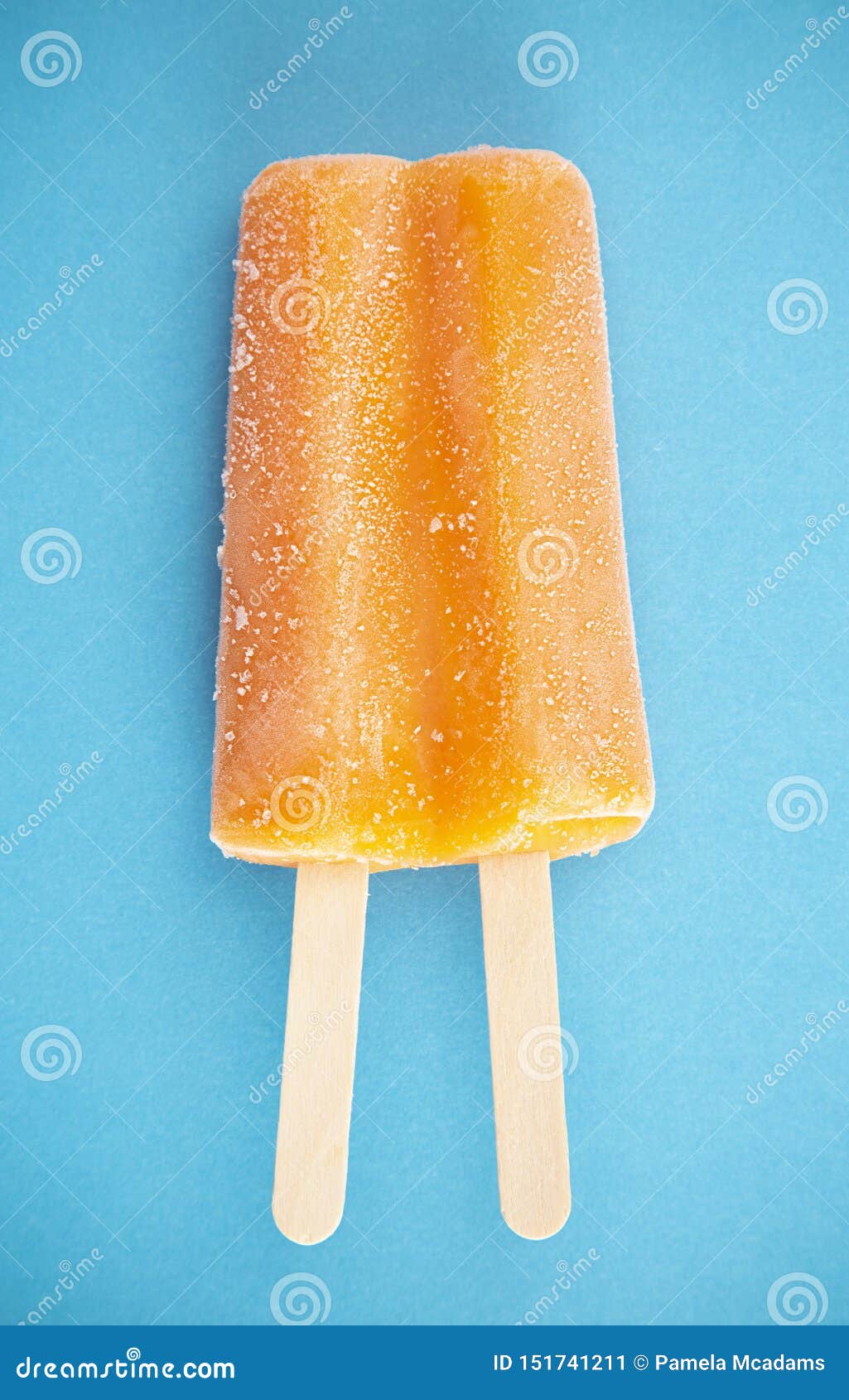 Popsicle on a Blue Background Stock Image - Image of sweet, snack ...