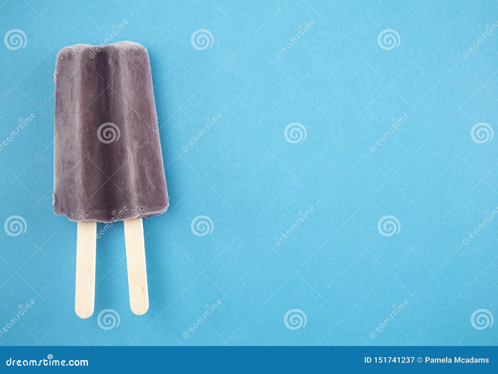 Popsicle on a Blue Background Stock Image - Image of cool, teal: 151741237