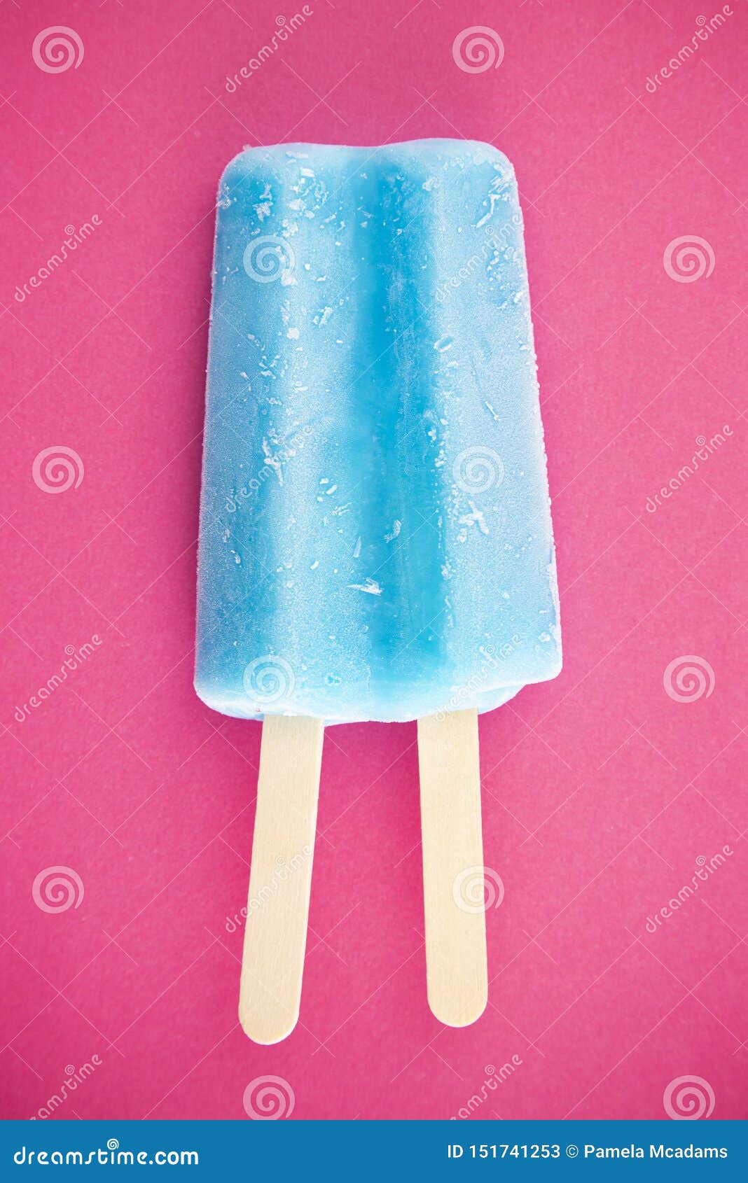 Popsicle on a Bright Pink Background Stock Image - Image of together ...