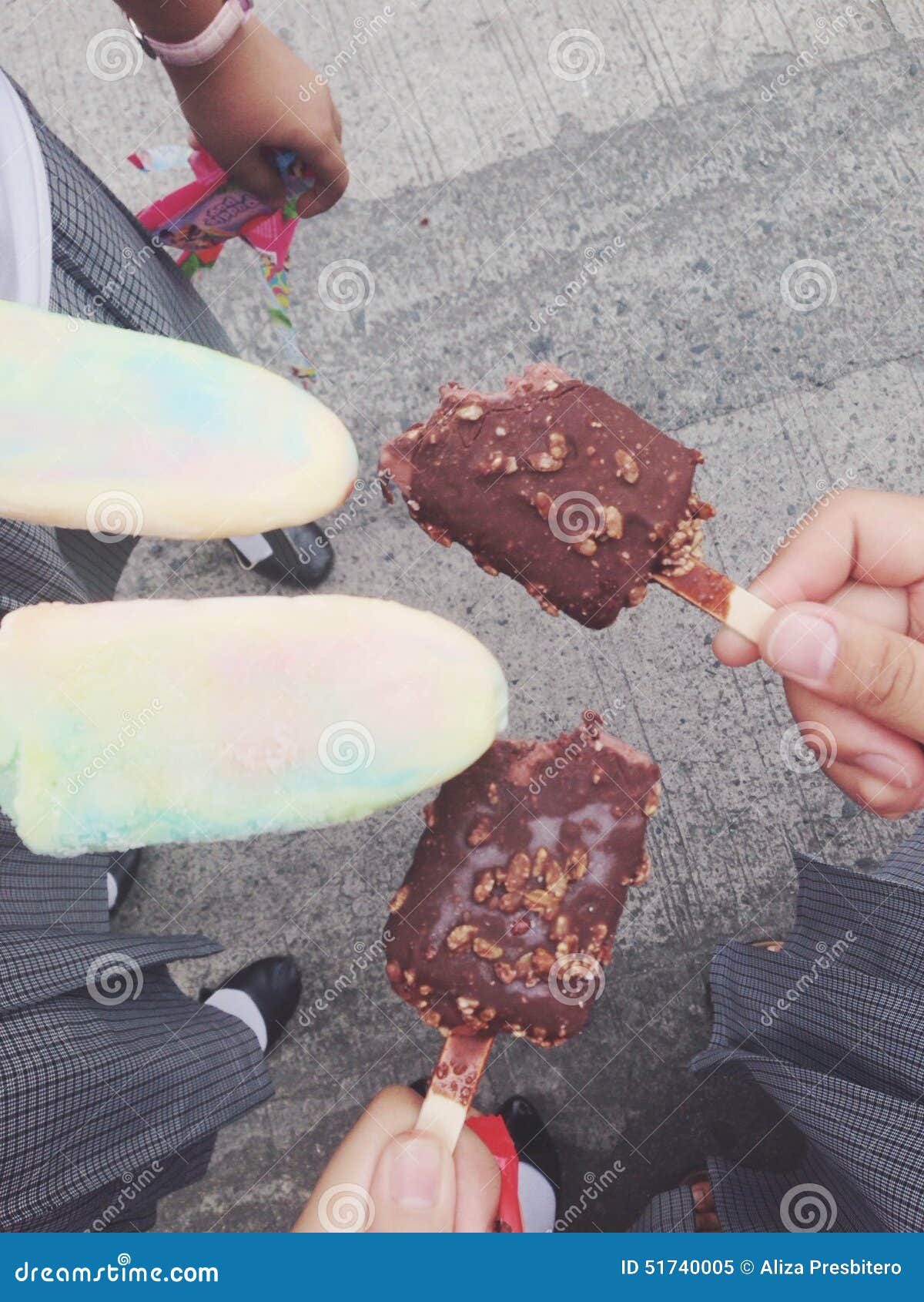 Popsicle with friends stock image. Image of nicer, popsicles - 51740005