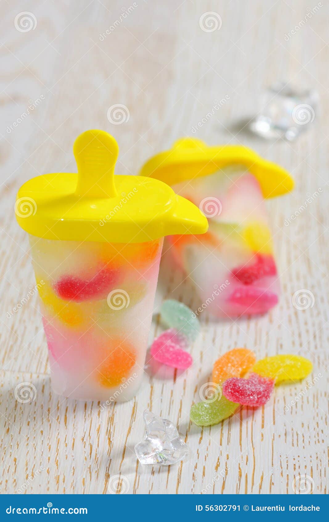 Popsicle Ice Pops with Candy Stock Image - Image of freshness, blood ...