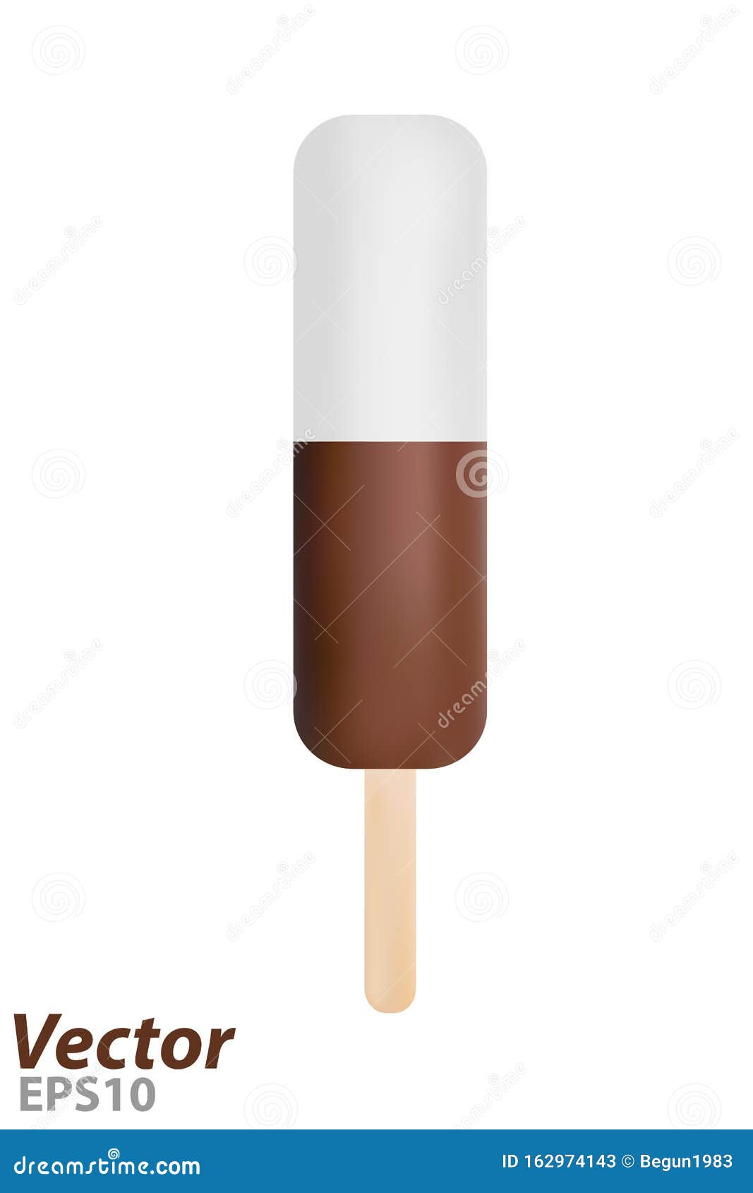 Popsicle On A Stick On White Background. Vector Illustration ...