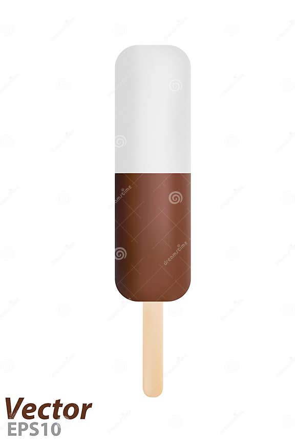 Popsicle on a Stick in Vector. Stock Vector - Illustration of sweet ...