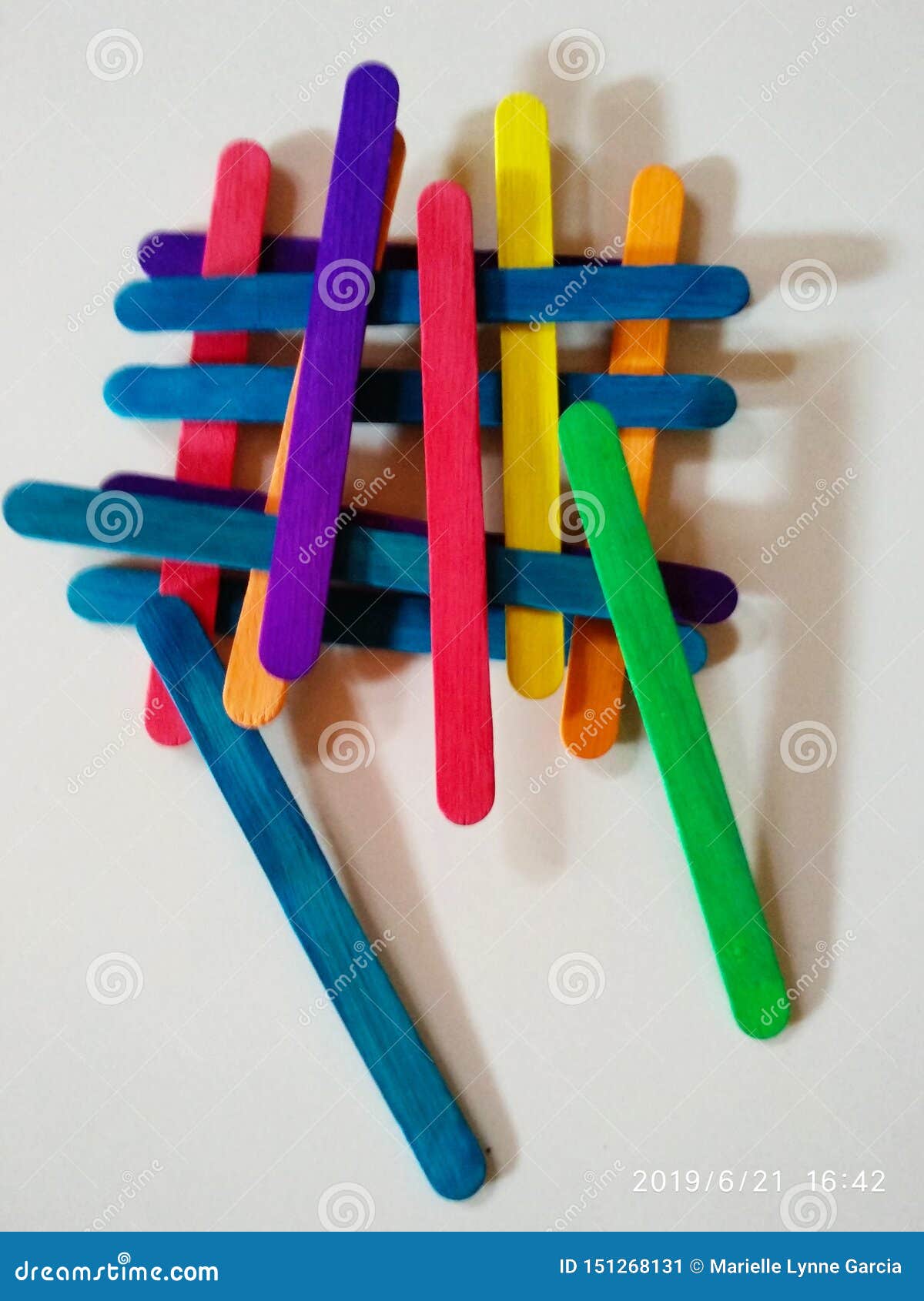 Popsicle Sticks Different Colors. Stock Image - Image of popsicle, love ...