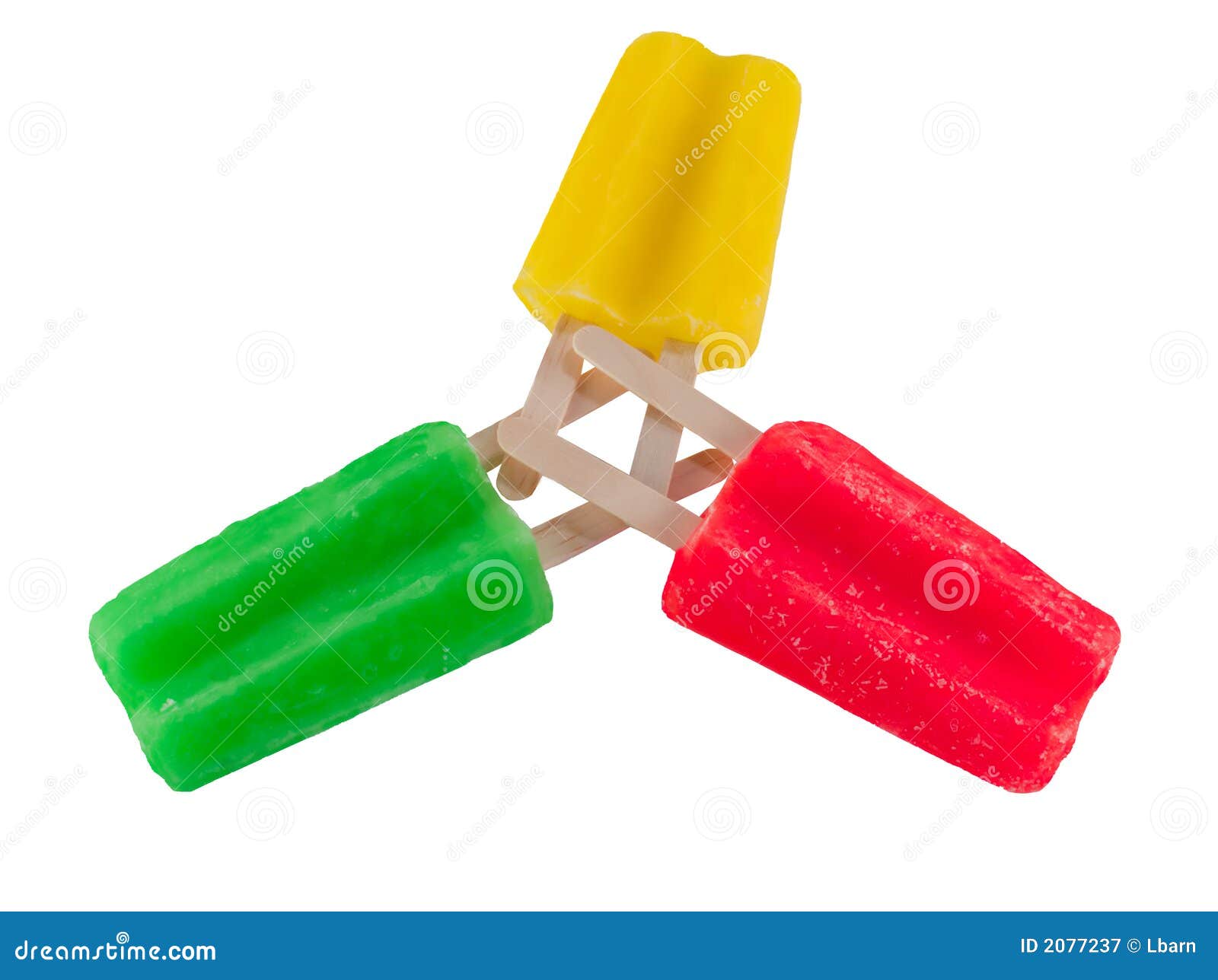 Popsicle trio on white stock image. Image of healthy, white - 2077237
