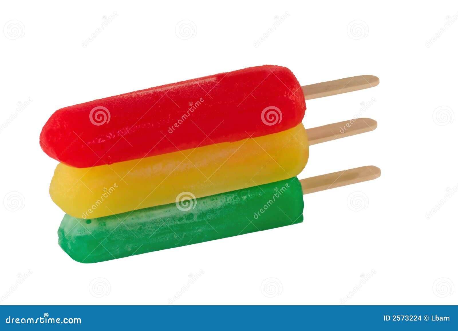 Popsicle trio on white stock photo. Image of white, snack - 2573224
