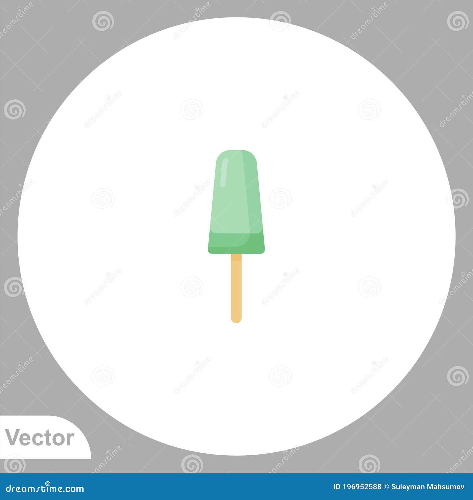 Popsicle Vector Icon Sign Symbol Stock Vector - Illustration of fresh ...