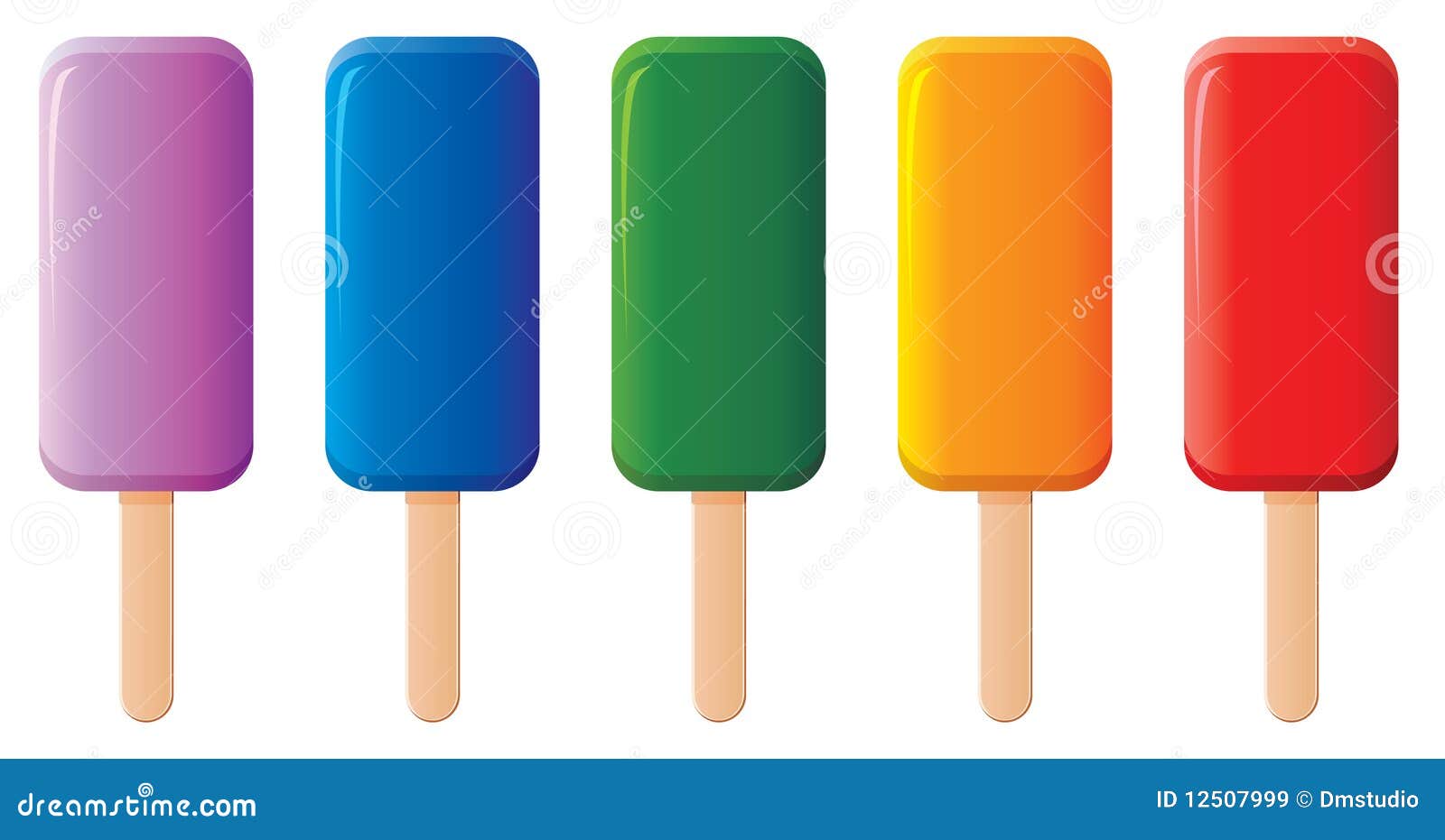 Popsicles stock vector. Illustration of flavor, object - 12507999