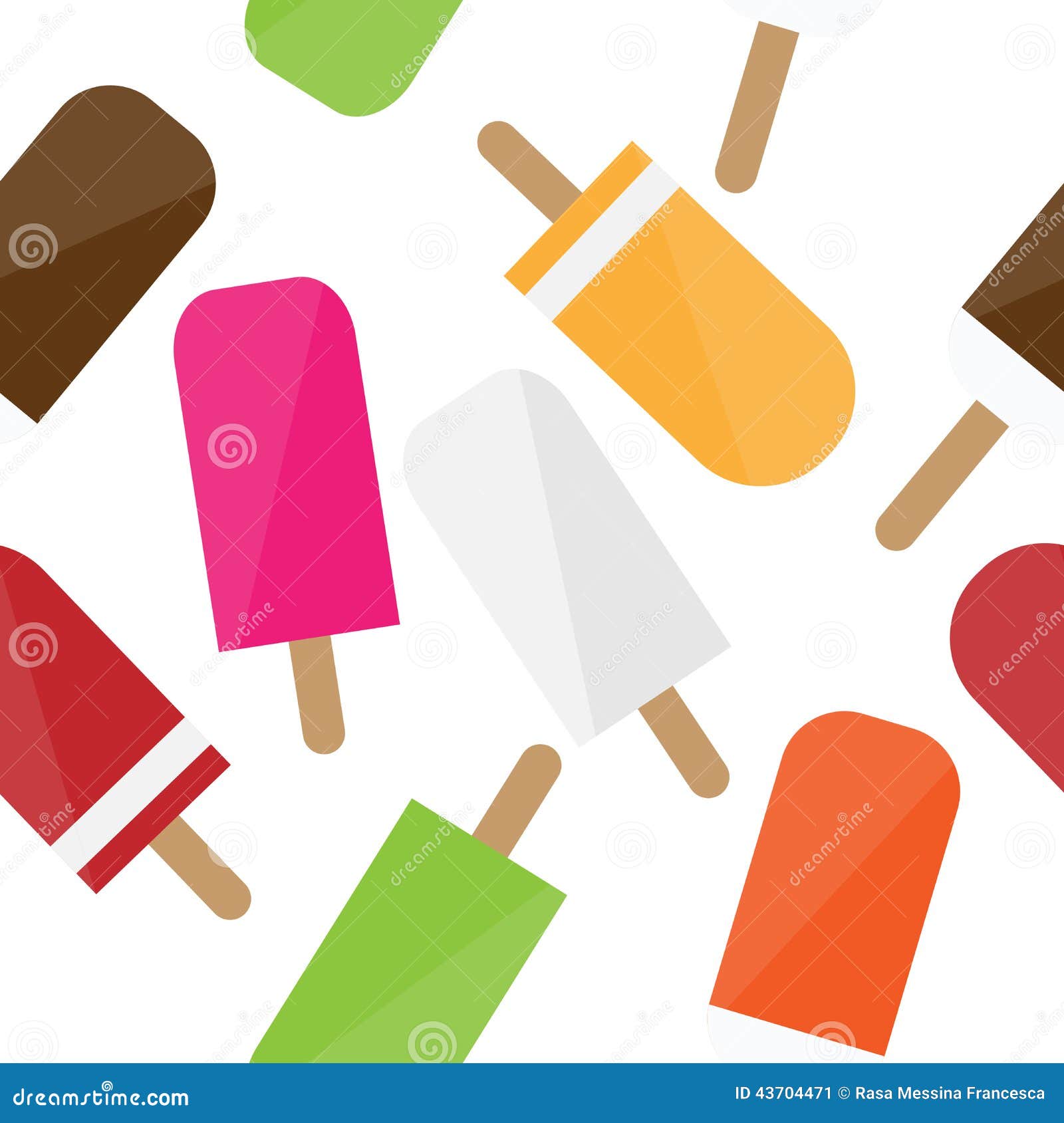 Popsicles Set Cartoon Vector | CartoonDealer.com #43704445