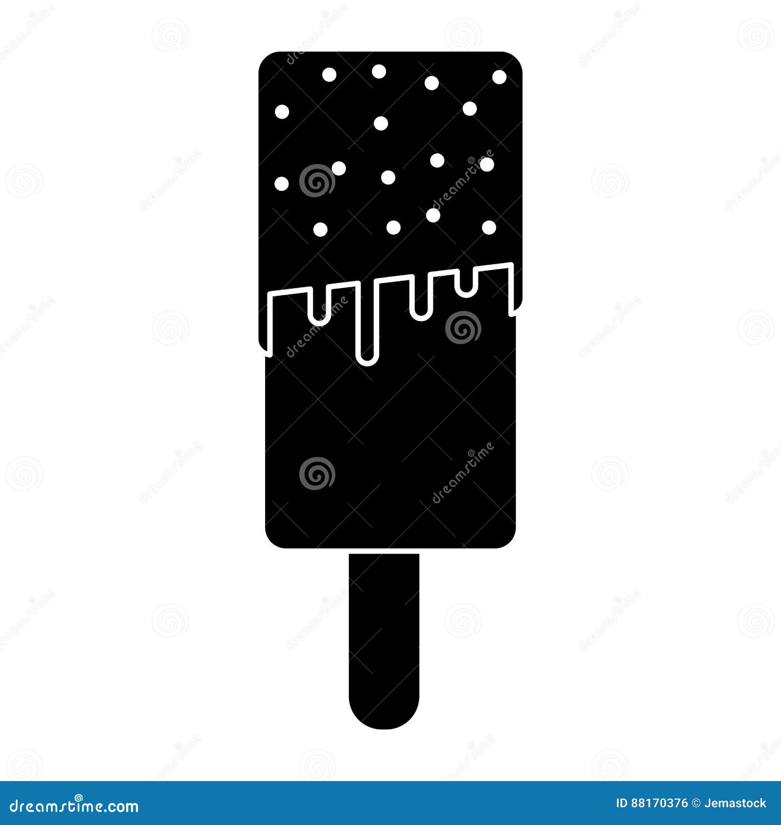 Popsicles Stick Ice Cream Pictogram Stock Illustration - Illustration ...