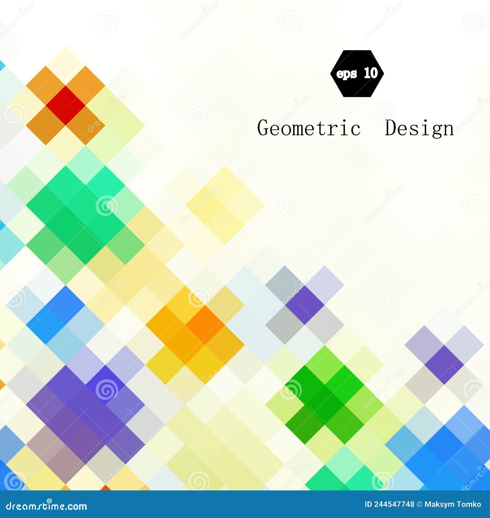 Popular Abstract Colorful Square Tiles Light Background Vector. Eps 10 ...