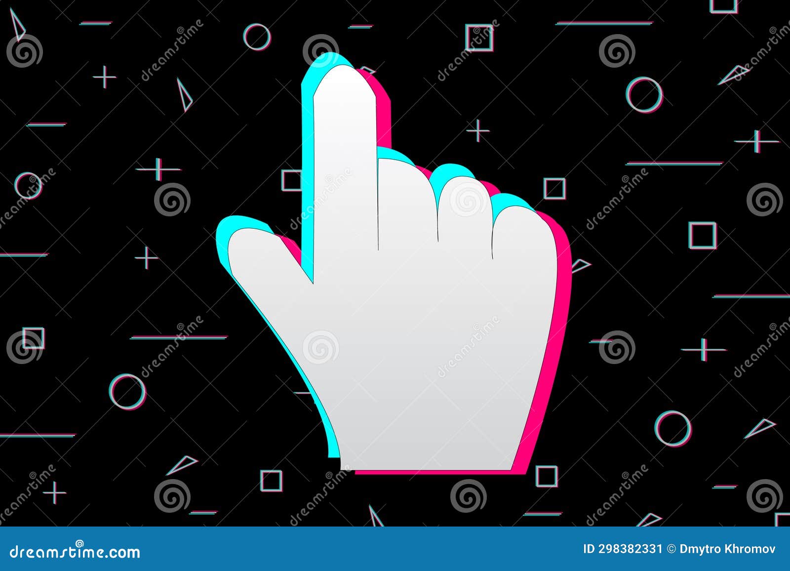 Popular Background with a Hand and Finger Pointer. Social Networks and ...