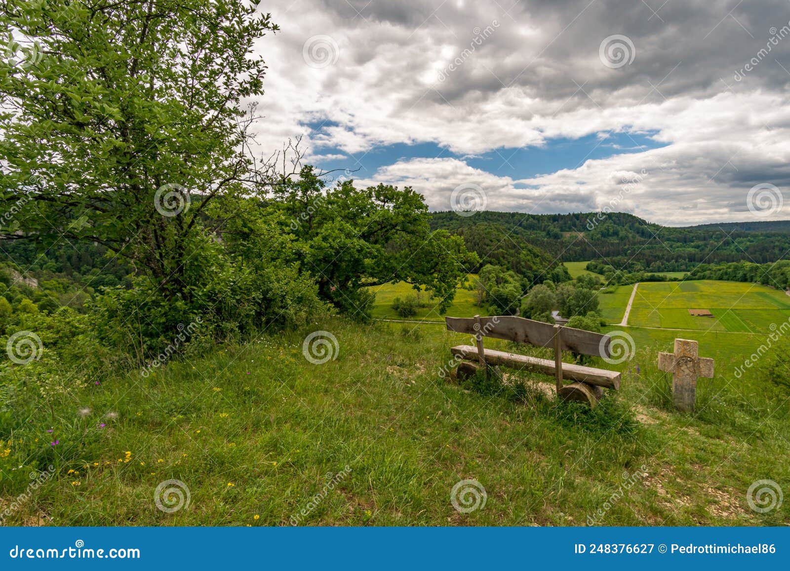 Popular Circular Hiking Trail between Fridingen and Beuron Stock Image ...