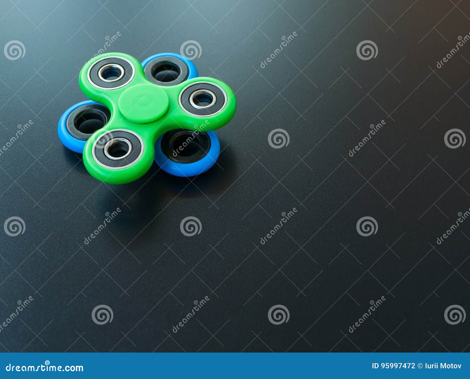 Popular Colourful Fidget Spinner Toy on a Black Background Stock Photo ...