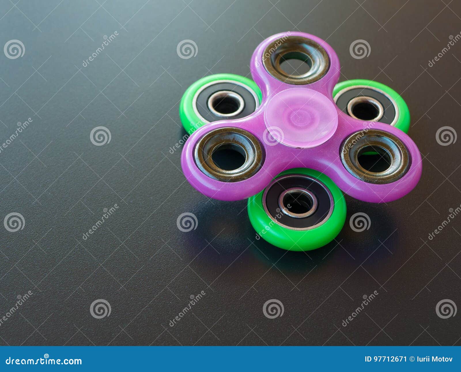 Popular Colourful Fidget Spinner Toy on a Black Background Stock Image ...