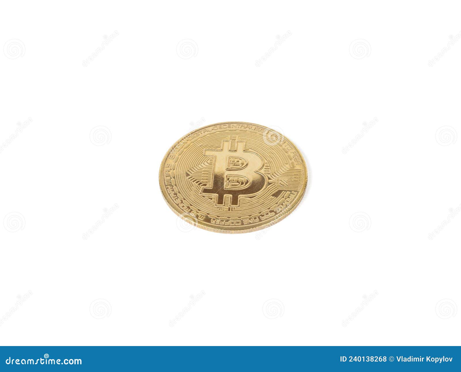 A Popular Digital Coin Isolated on a White Background Stock Photo ...