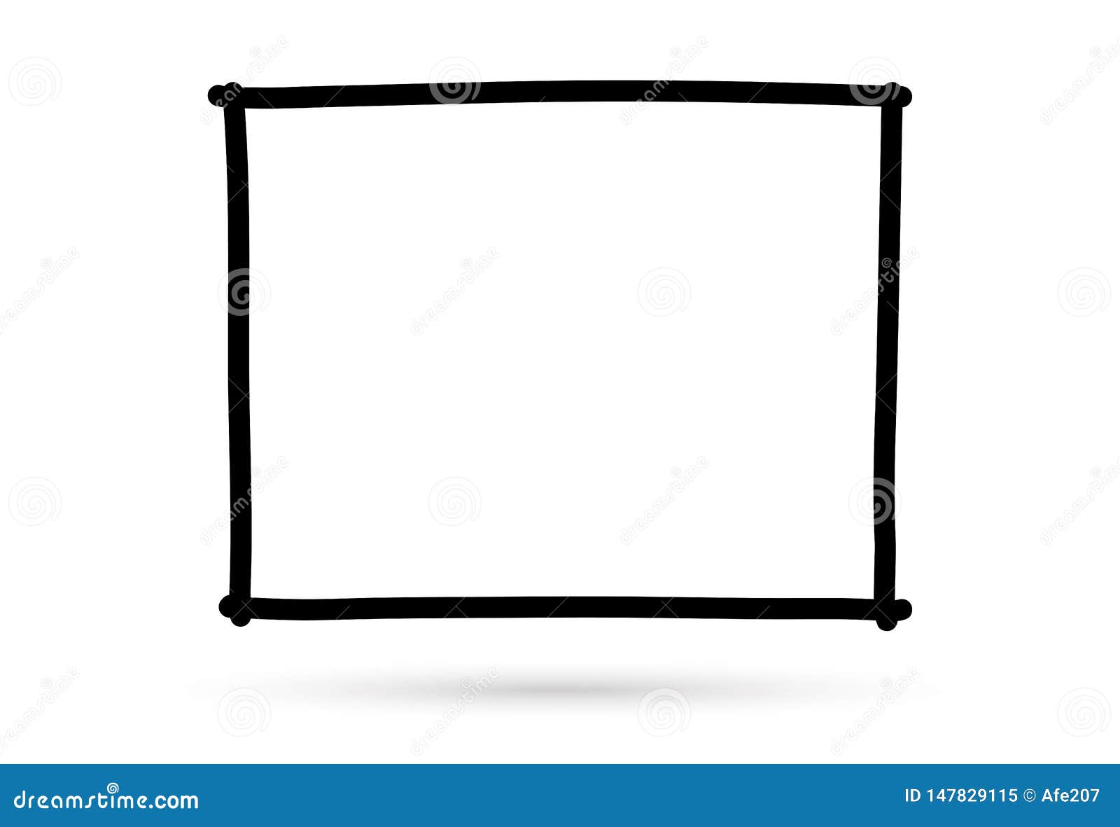 Popular Drawing Square Border Frame Sign Symbol Isolated Stock Vector ...
