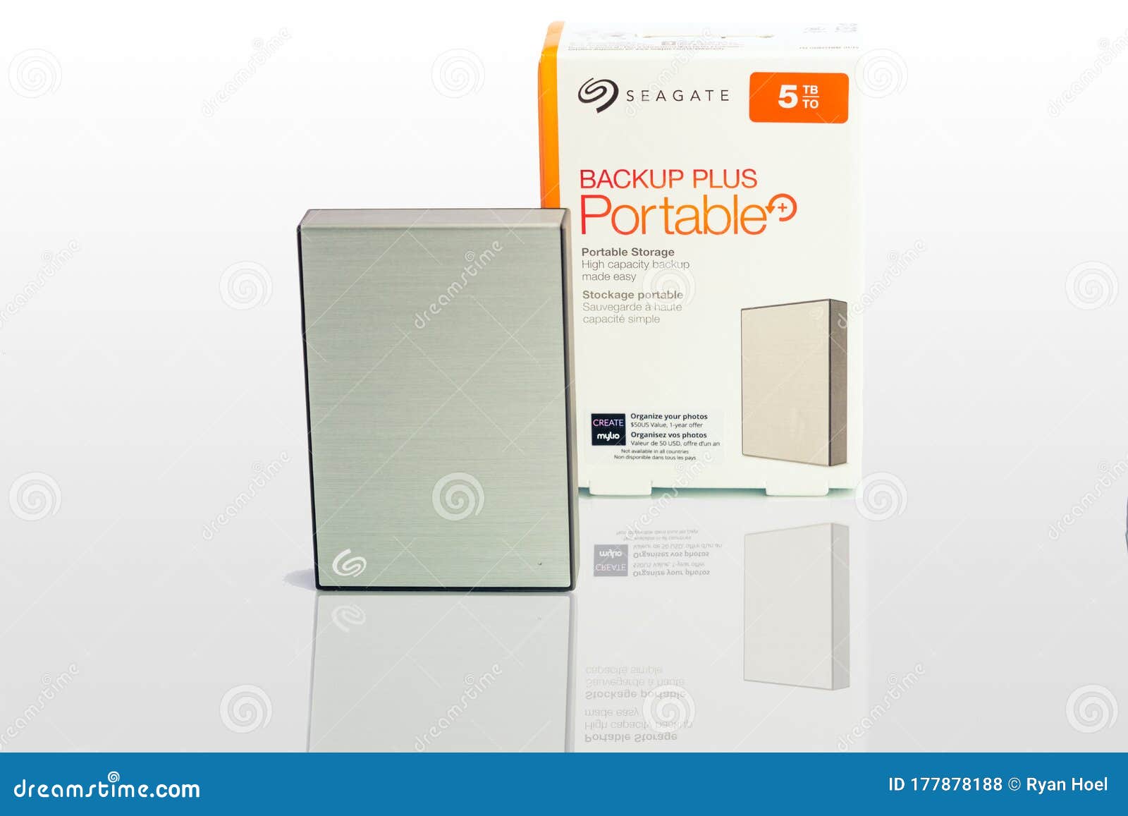 Popular External Hard Drive on Display on White Background Editorial ...