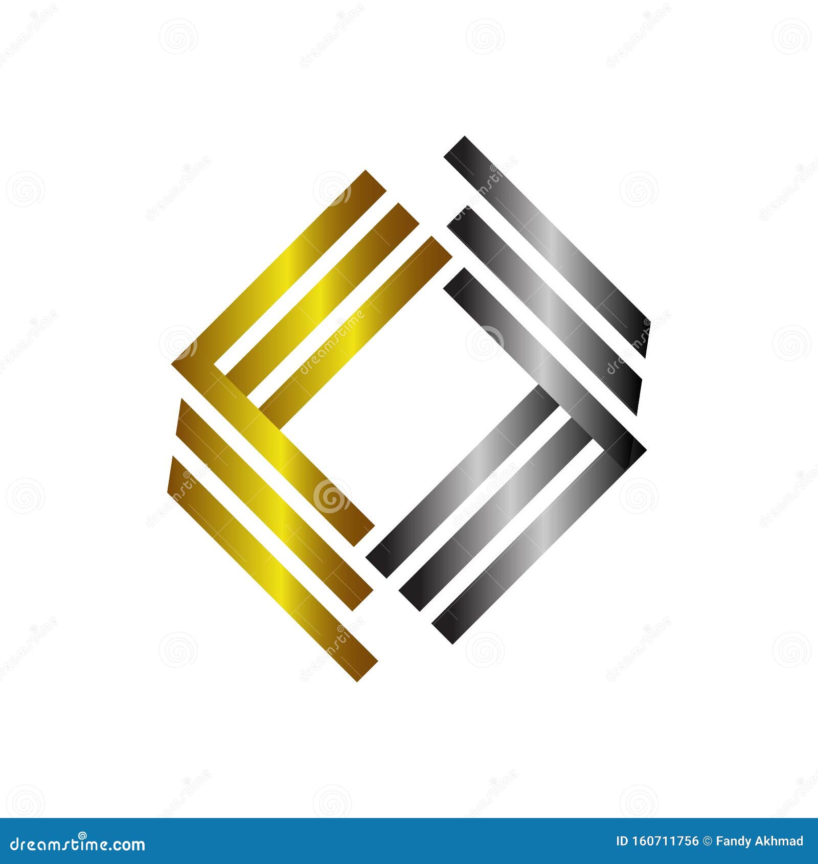 Popular Geometric Shape Stacked Square Shape Logo Design Element Vector ...