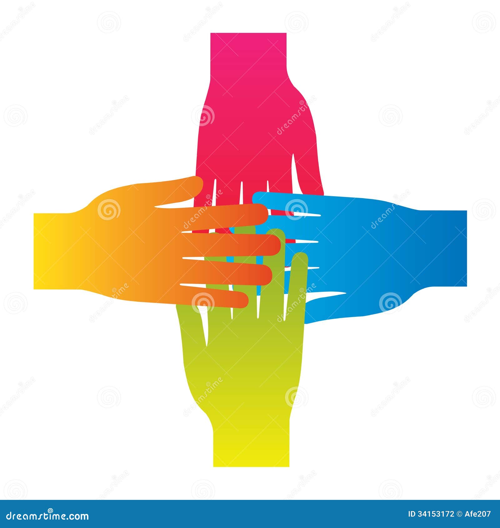Popular Hand Connecting Teamwork Icon Concept Isolated Vector Stock ...