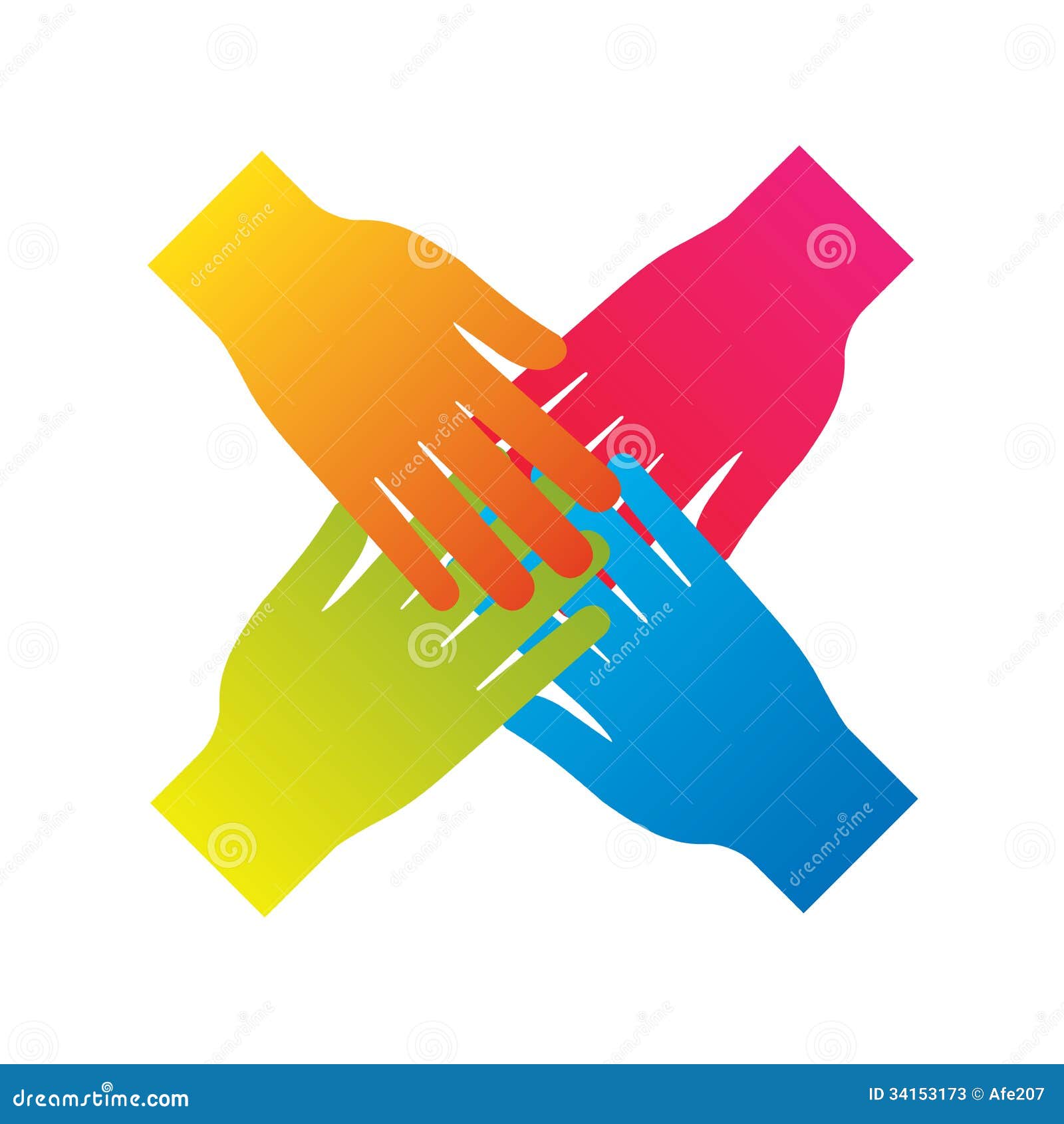 Popular Hand Connecting Teamwork Icon Concept Isolated Vector Stock ...