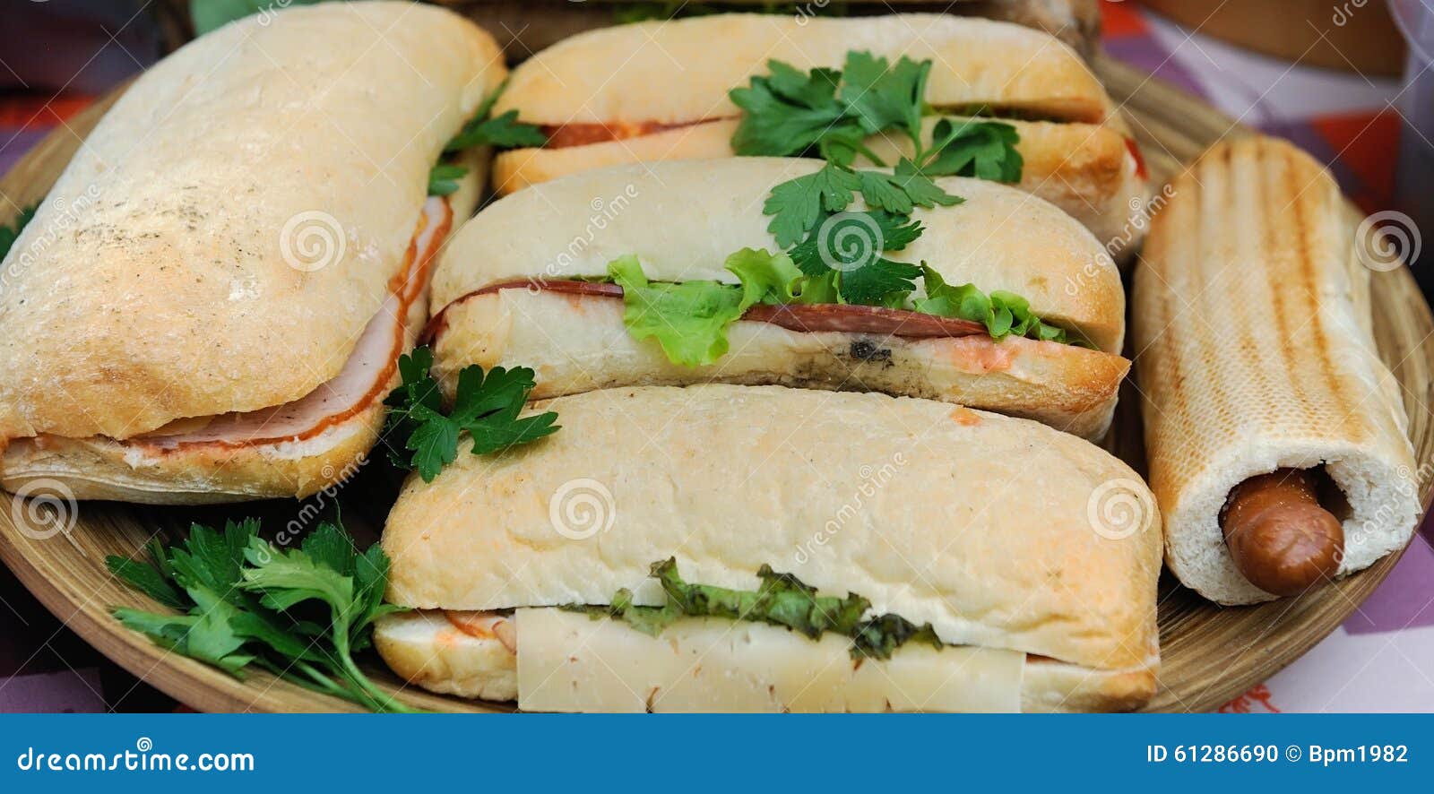 Popular Italian Panini Sandwich with Ham Stock Photo - Image of closeup ...